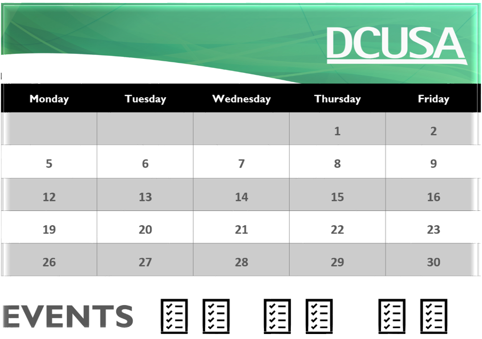 Key dates for upcoming DCUSA activities - DCUSA